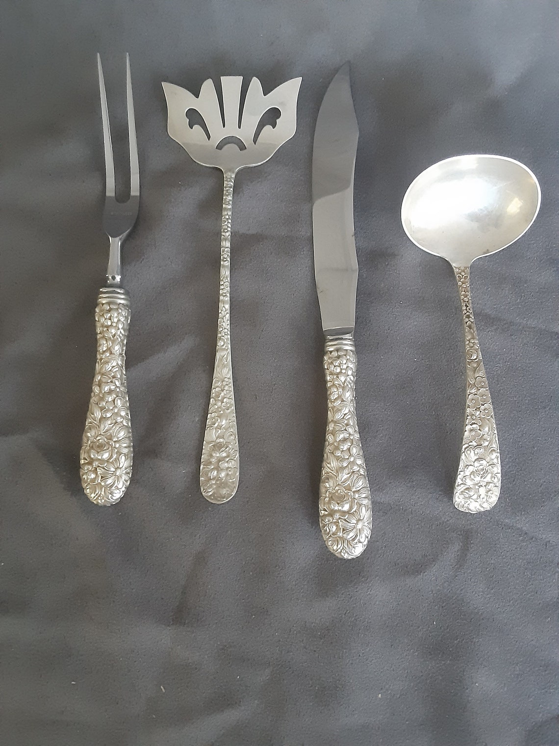Stieff Sterling Silver Flatware, Rose Pattern, Service for Eight Plus ...