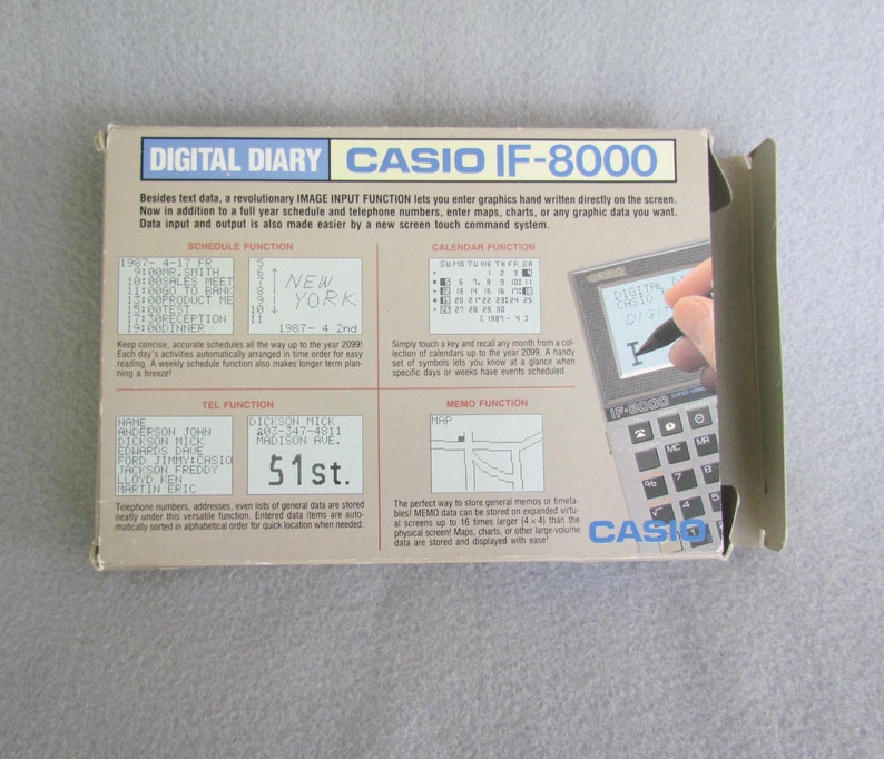 Rare 1987 Casio IF-8000 Digital Diary Mint Condition - Etsy