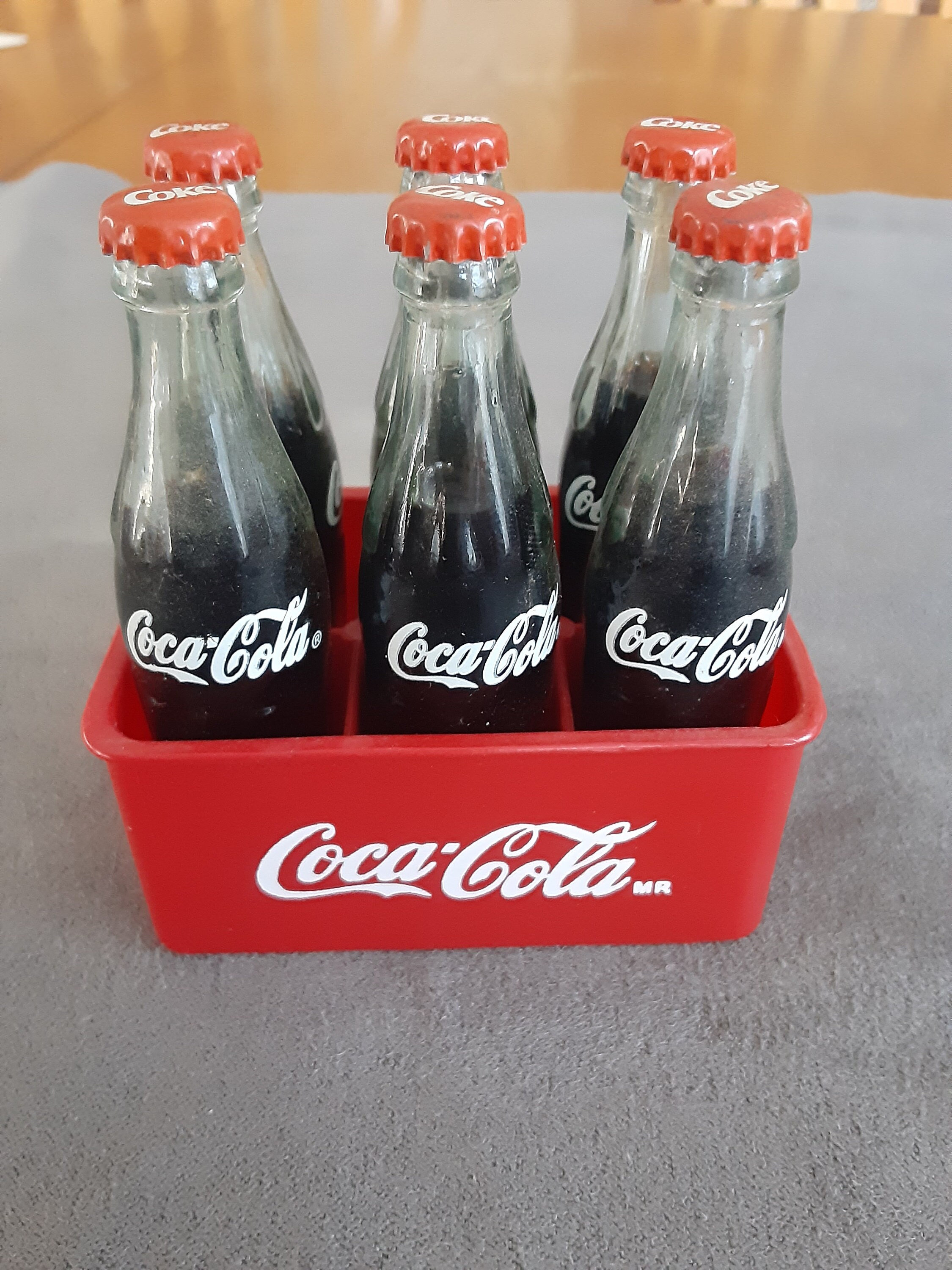 Minni Coke 6 Pack Glass Bottles and Case - Etsy