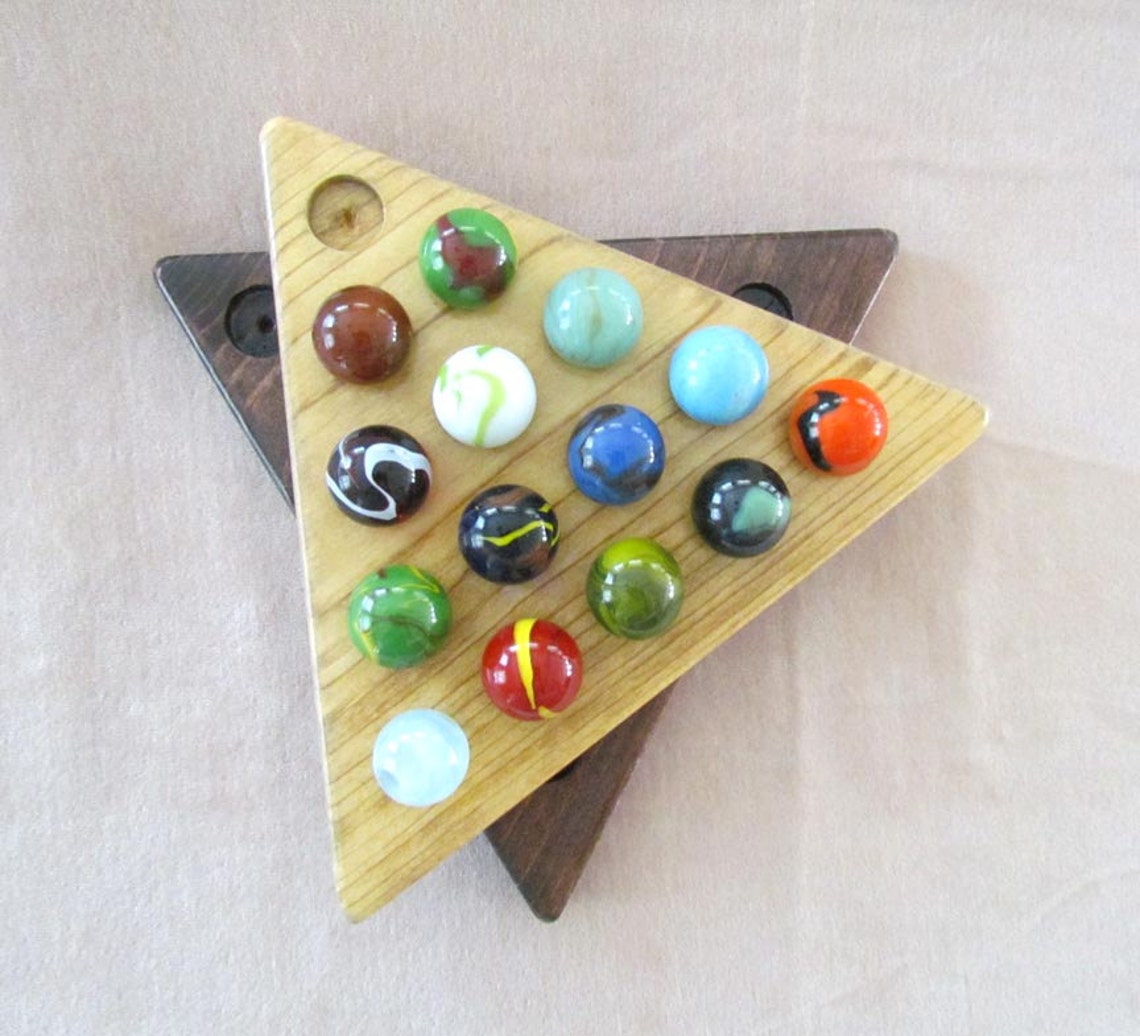 Solitaire Game With Large Marbles - Etsy