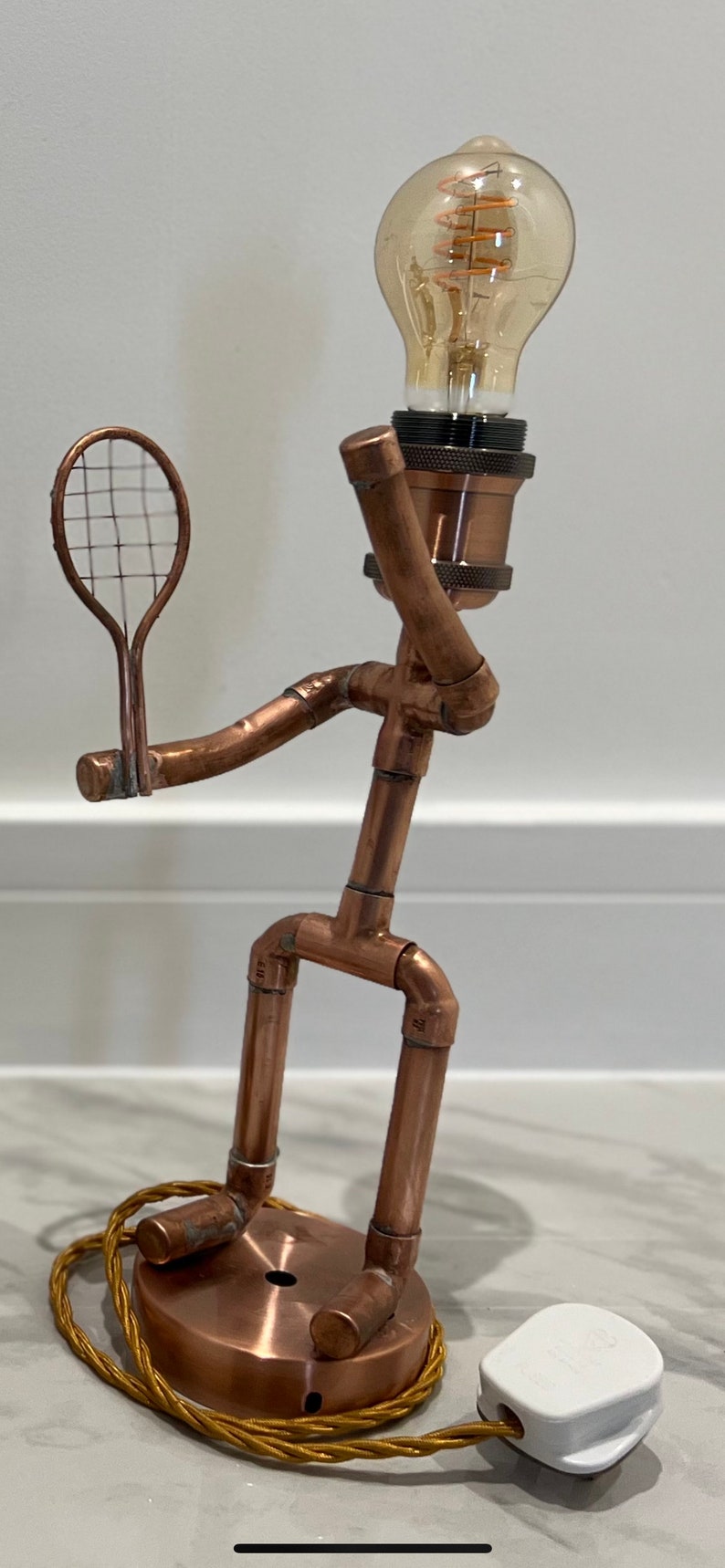 Retro Handcrafted Industrial Copper Pipe Lamps. Ideal Golf Present ...