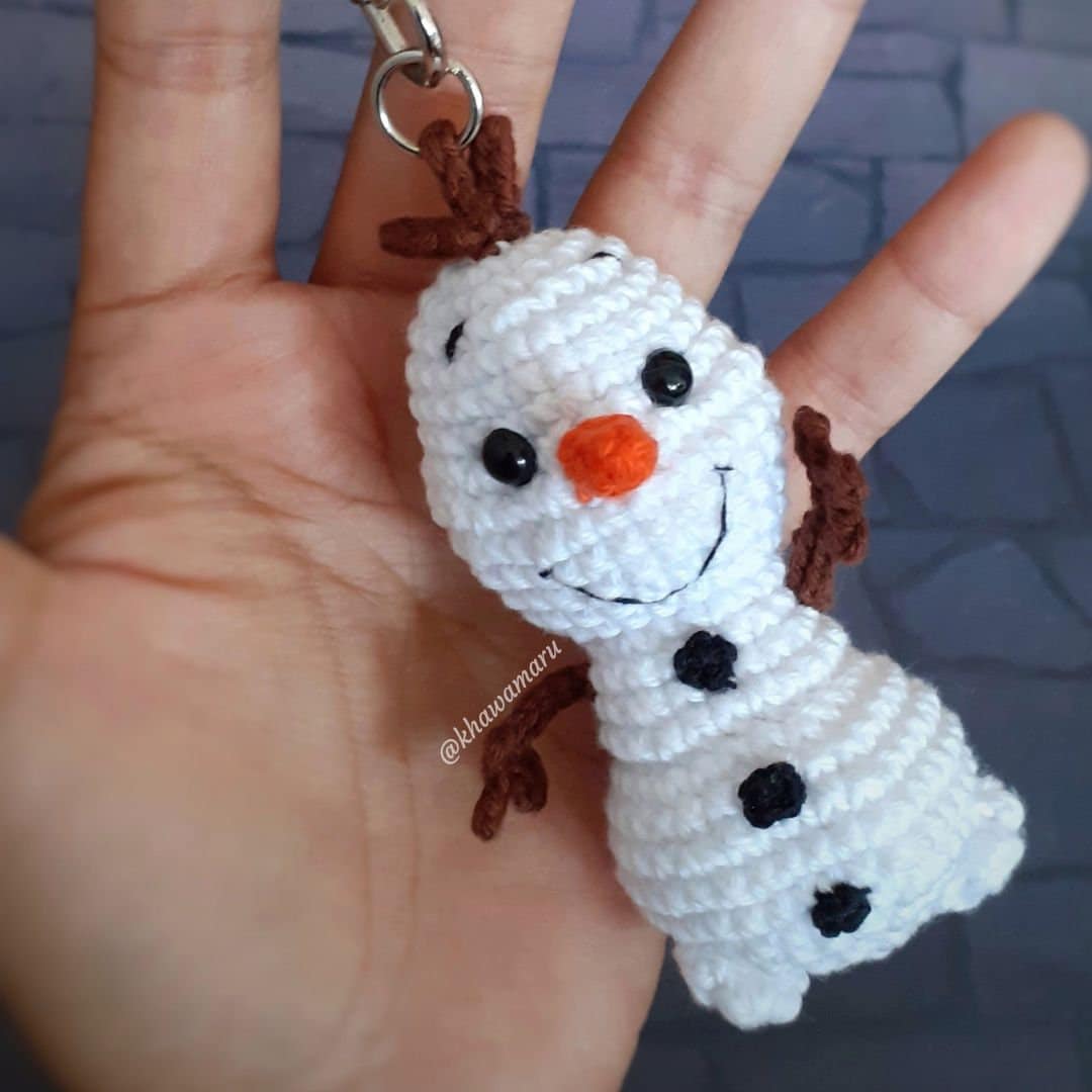 Baby Olaf Keychain Crochet Pattern PDF File - Etsy