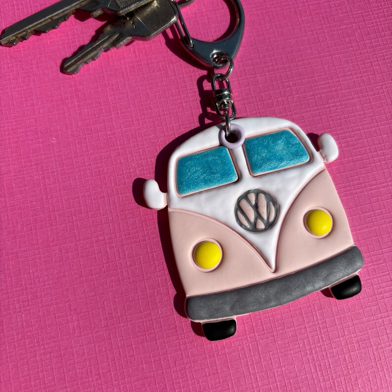 Volkswagen California Van Keychainmillennial Keychainspolymer Clay ...