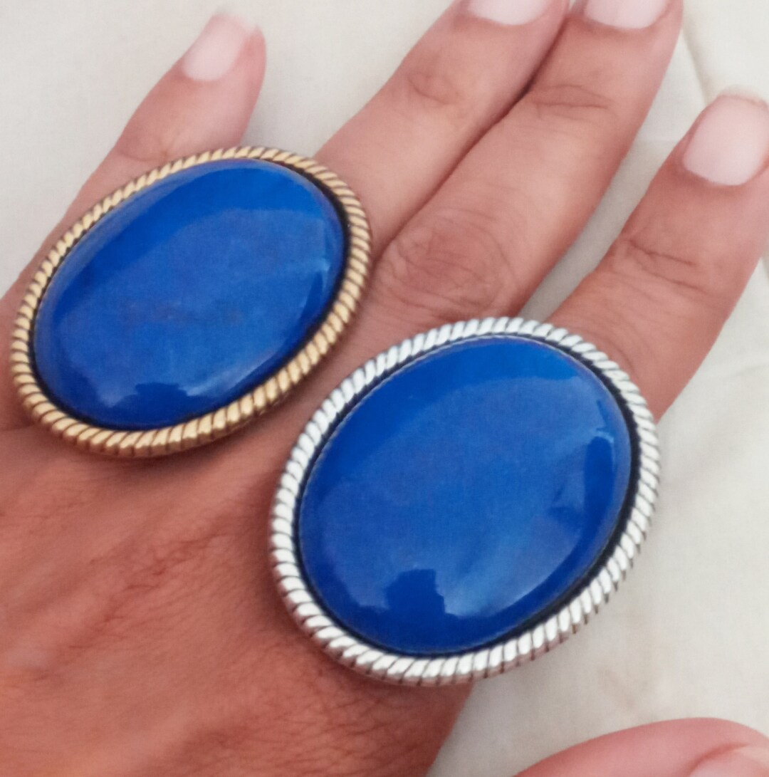 Cocktail Rings for Women - Plus Size Rings W/ Adjustable Band - Large ...