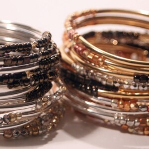 Stackable Bracelets Rose Gold Bangle Bracelets for Women Stacking Set ...