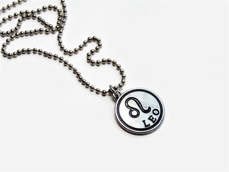 Mens Chain Necklace Silver Leo Zodiac Necklaces for Women - Etsy
