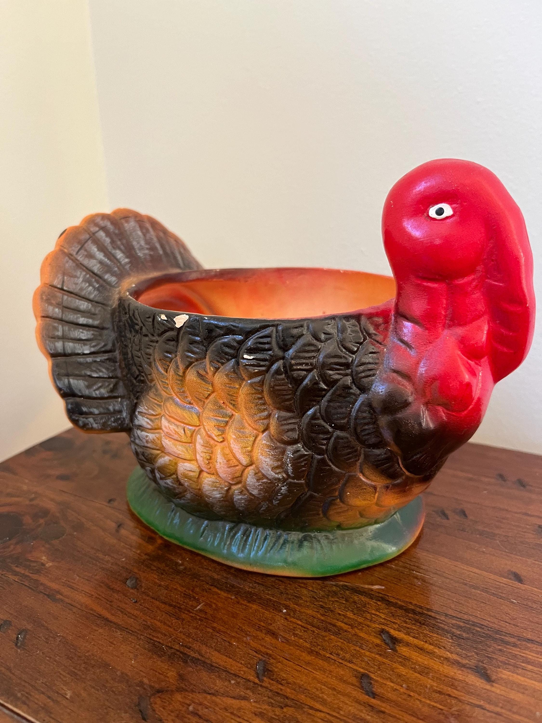 Vintage Ceramic Turkey Planter - Etsy