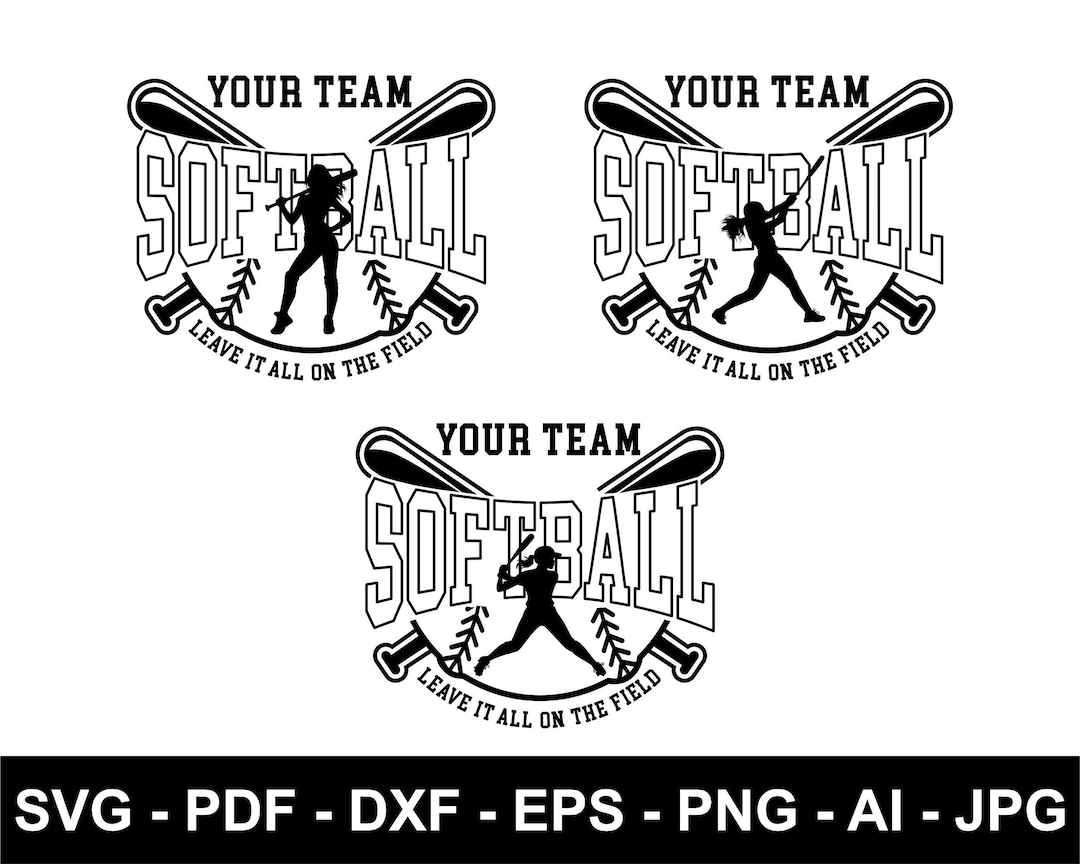 Softball Team Svg Png, Softball Template Svg, Cut Files for Cricut ...