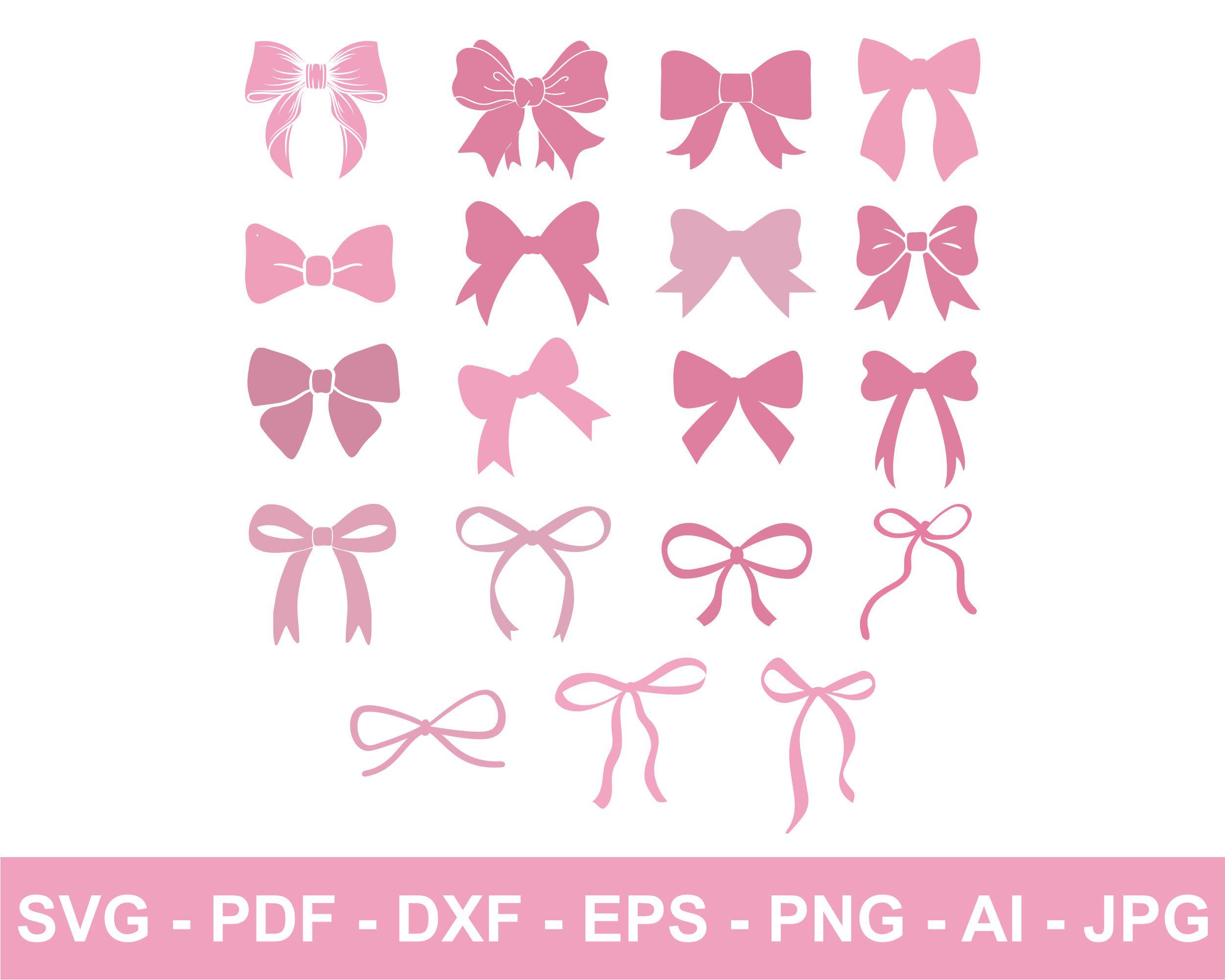 Boho Ribbon Svg Bundle, Coquette Bow Svg, Ribbon Svg, Bow Svg Png, Hair ...