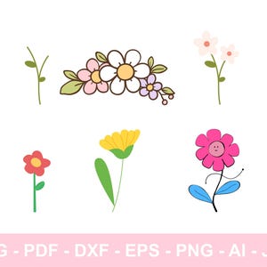 Silly Goose Clipart Set Svg Png, Spring Garden Flower Hippie, Goose ...