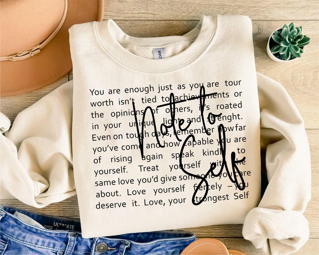 Note to Self Svg, Mental Health Png Svg, Positive Quotes, Dear Person ...