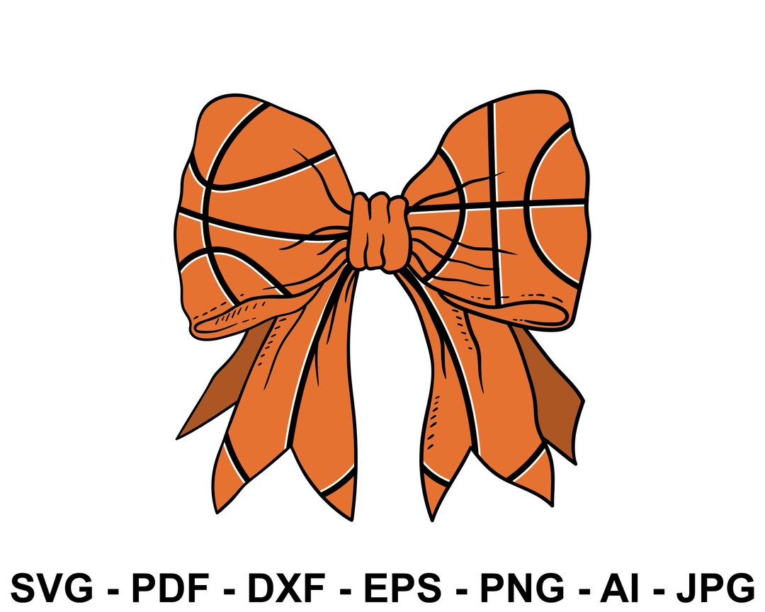 Basketball Coquette Bow Svg, Game Day, Sports Coquette Bow, Sports Bow ...