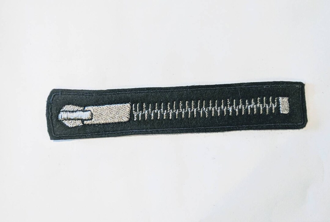 Zipper Embroidered Patch 6 Inch - Etsy