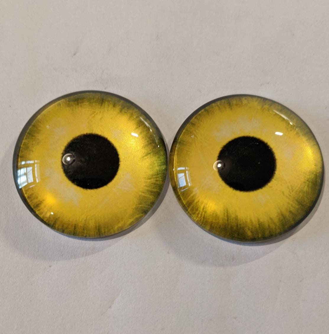 One Pair of Glass Eyes Yellow Colour Various Sizes - Etsy UK