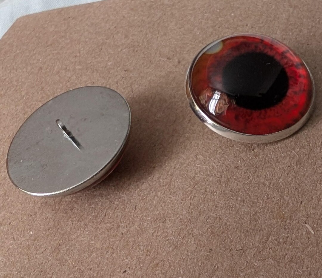 One Pair of Ambe Glass Sew on Eyes With Button Back, Choose Size - Etsy