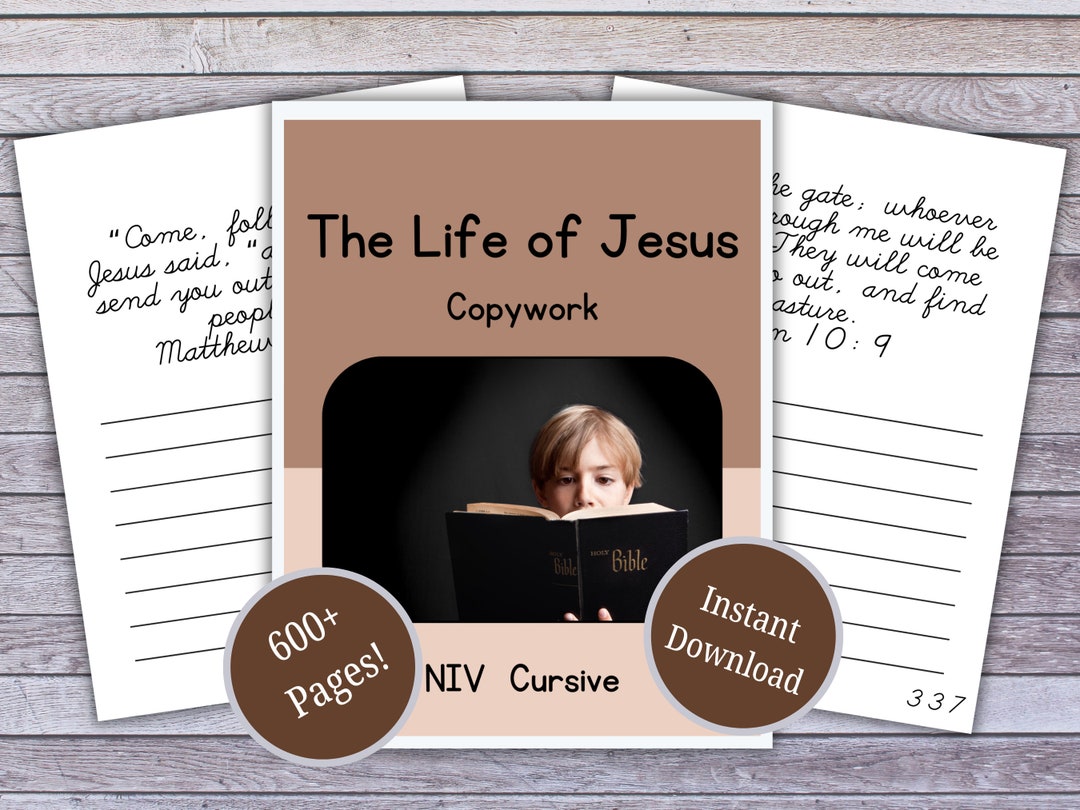 Copywork Bible Copywork Charlotte Mason Homeschool Curriculum NIV ...