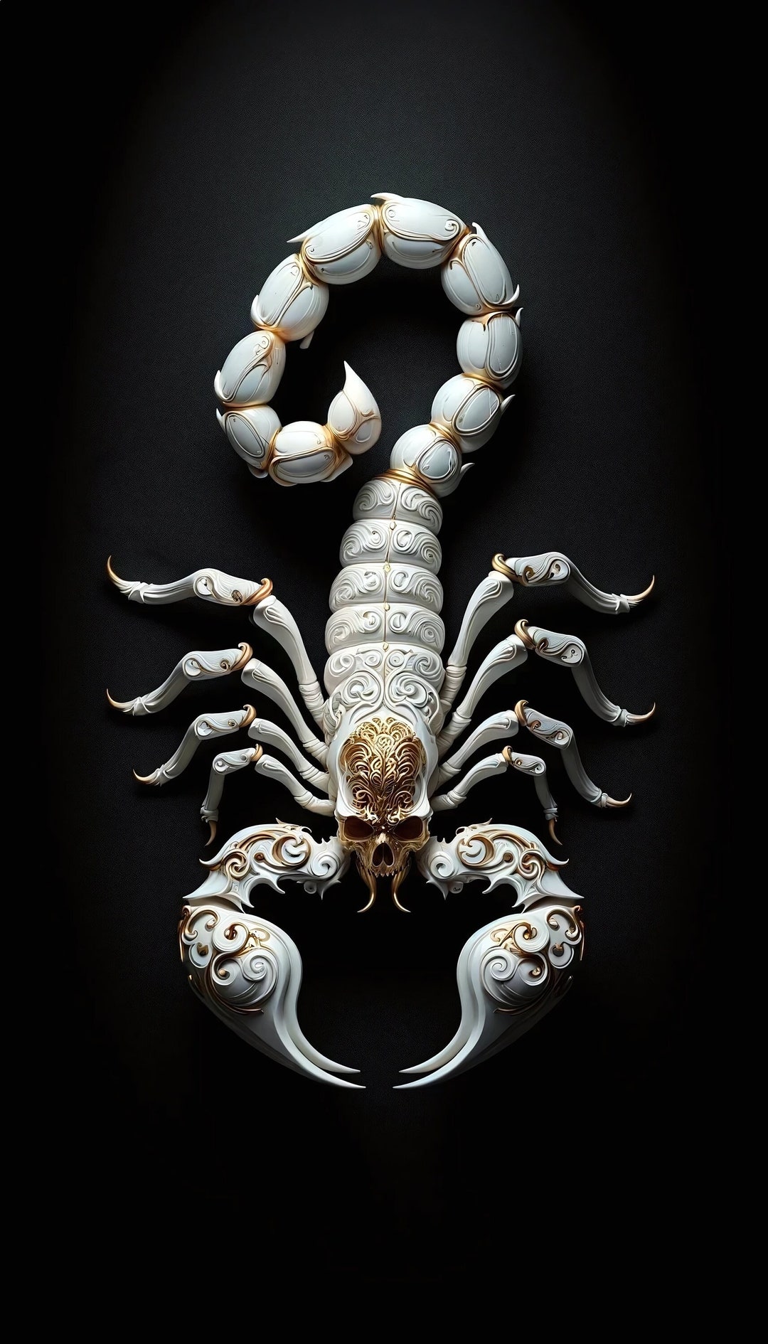 Scorpio Zodiac Sign Wall Art, Intricate 3D Scorpion Ornate Astrological ...