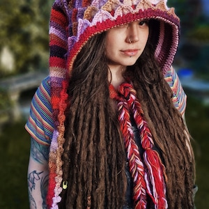 CROCHET PATTERN, Fae Elf Hood, "lauwis Dragon" Pixie Hood Crochet ...