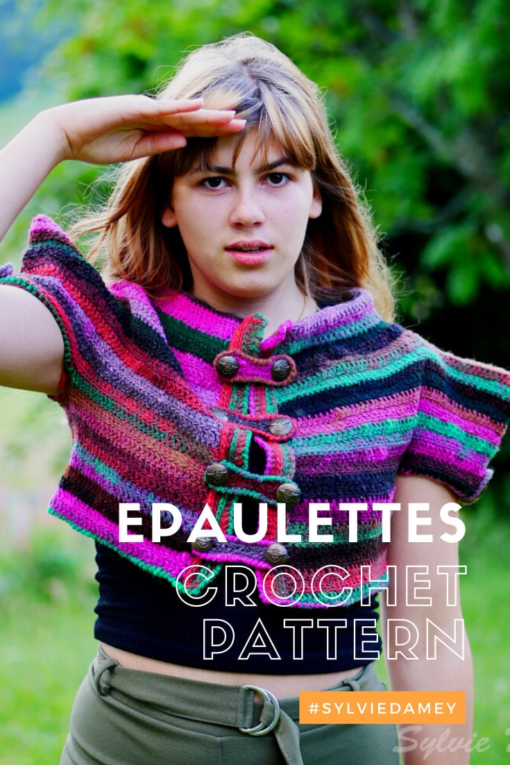 CROCHET PATTERN: Epaulettes cropped bolero for women | Etsy