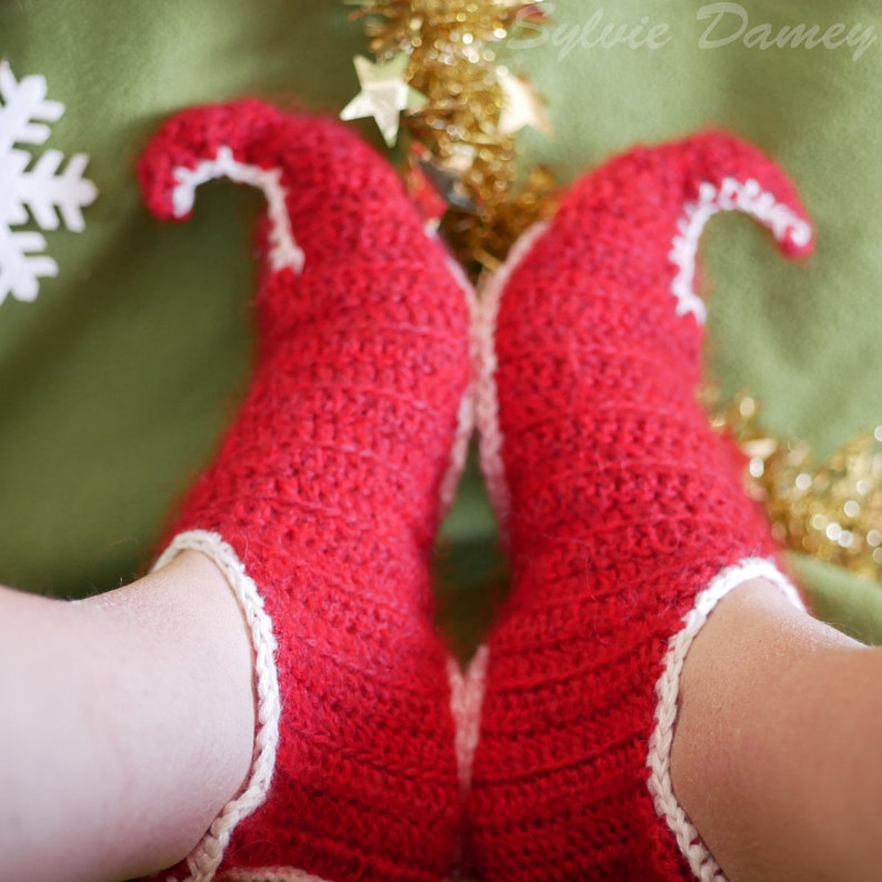 CROCHET PATTERN Elf Slippers for the Whole Family Toddler to | Etsy
