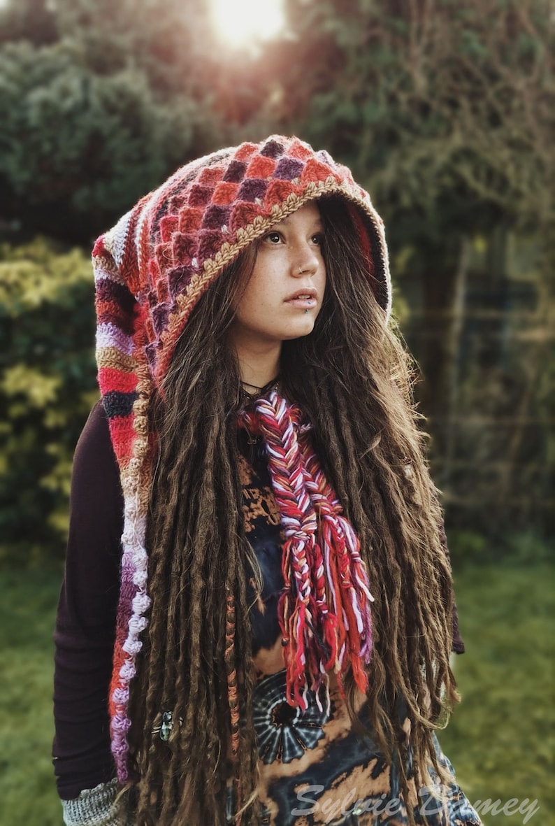 CROCHET PATTERN Fae Elf Hood lauwis Dragon Pixie - Etsy