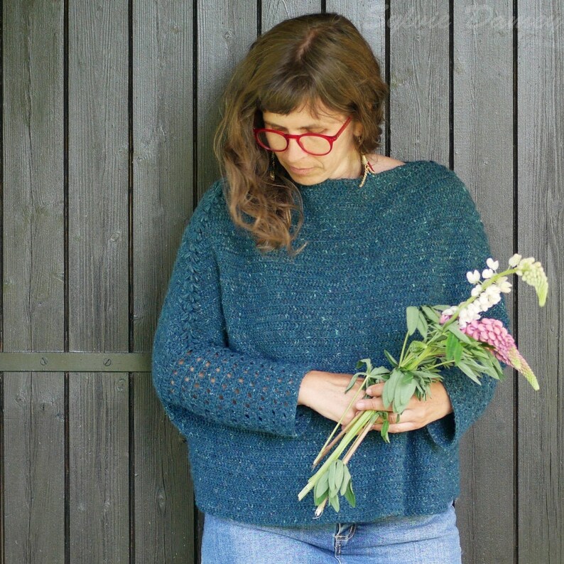 Crochet Pattern to make a Boxy sweater for women any size & | Etsy