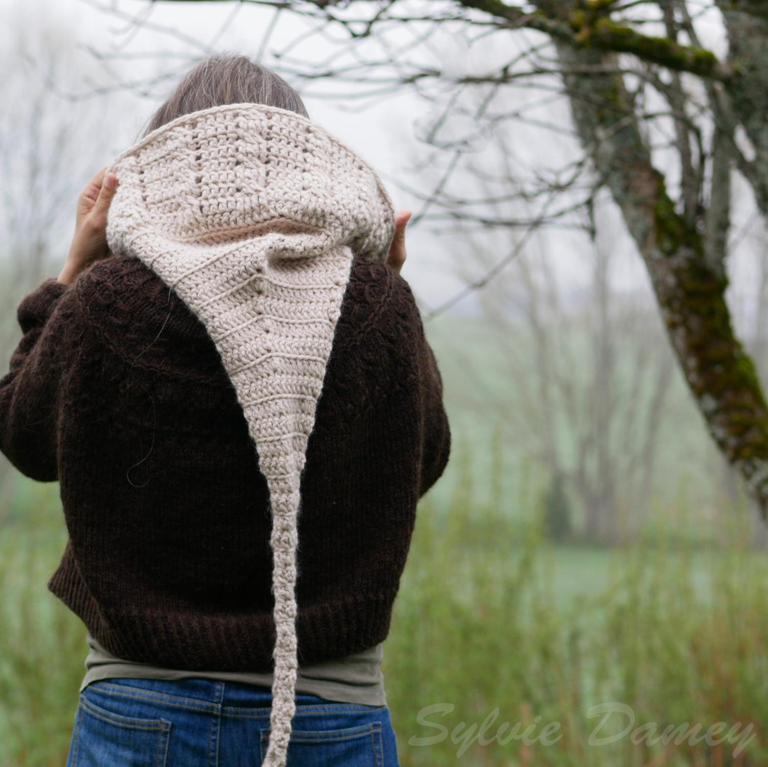 CROCHET PATTERN, Fairy Elf Celtic "brocéliande" Hood With Cables, Fairy ...
