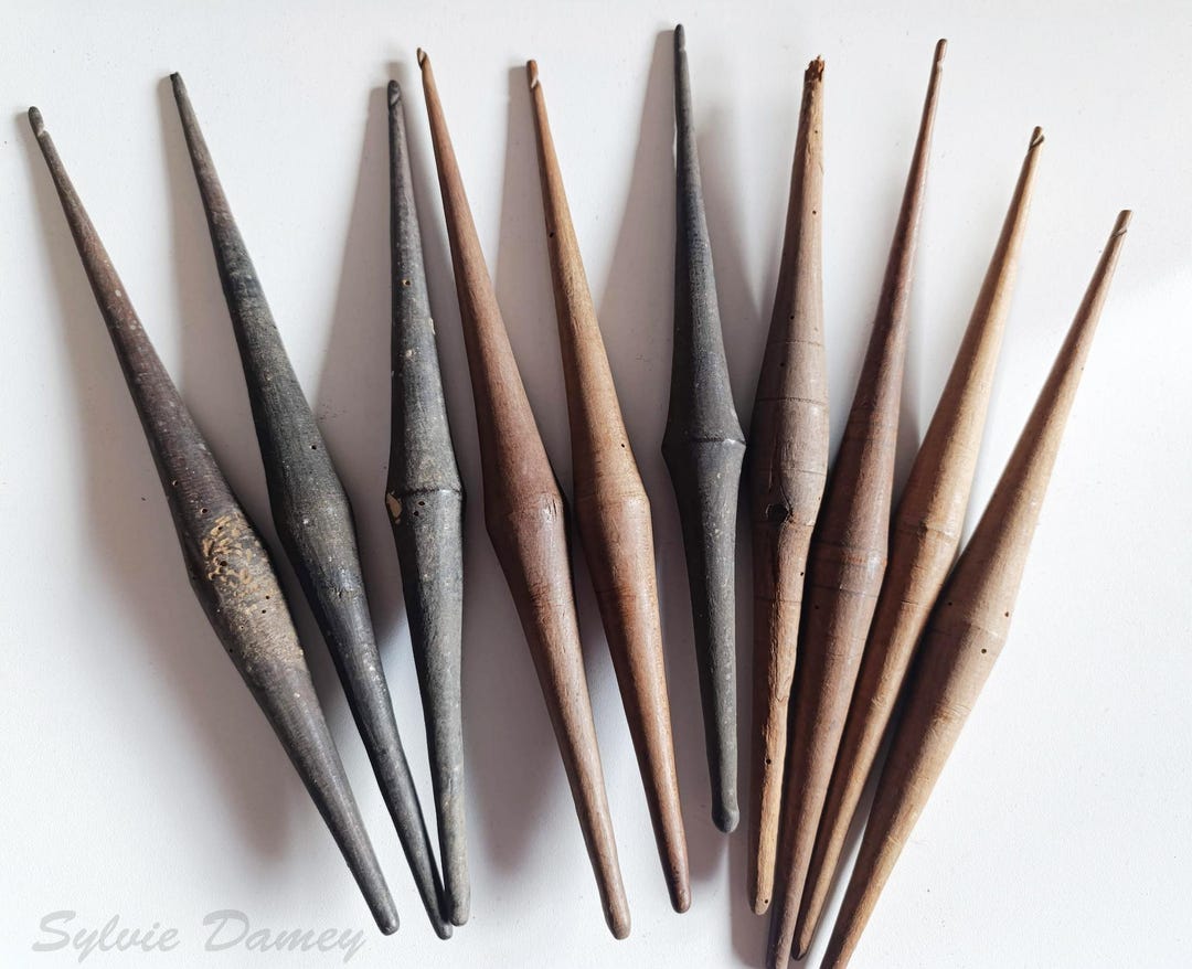 Choose Your Antique French Spindle S5 - S14 - to Spin Yarn - Vintage ...