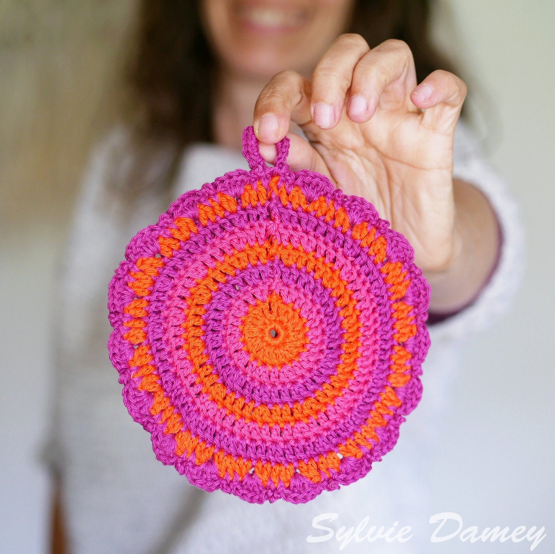 Round Potholder CROCHET PATTERN Ideal for Housewarming - Etsy