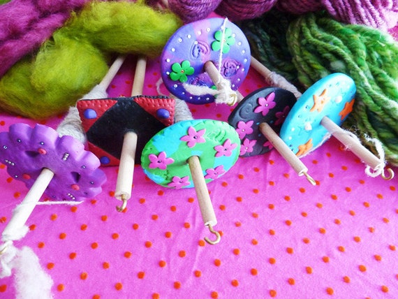 Tutoriel pour fabriquer un fuseau à fusaiole haute en fimo | Etsy France