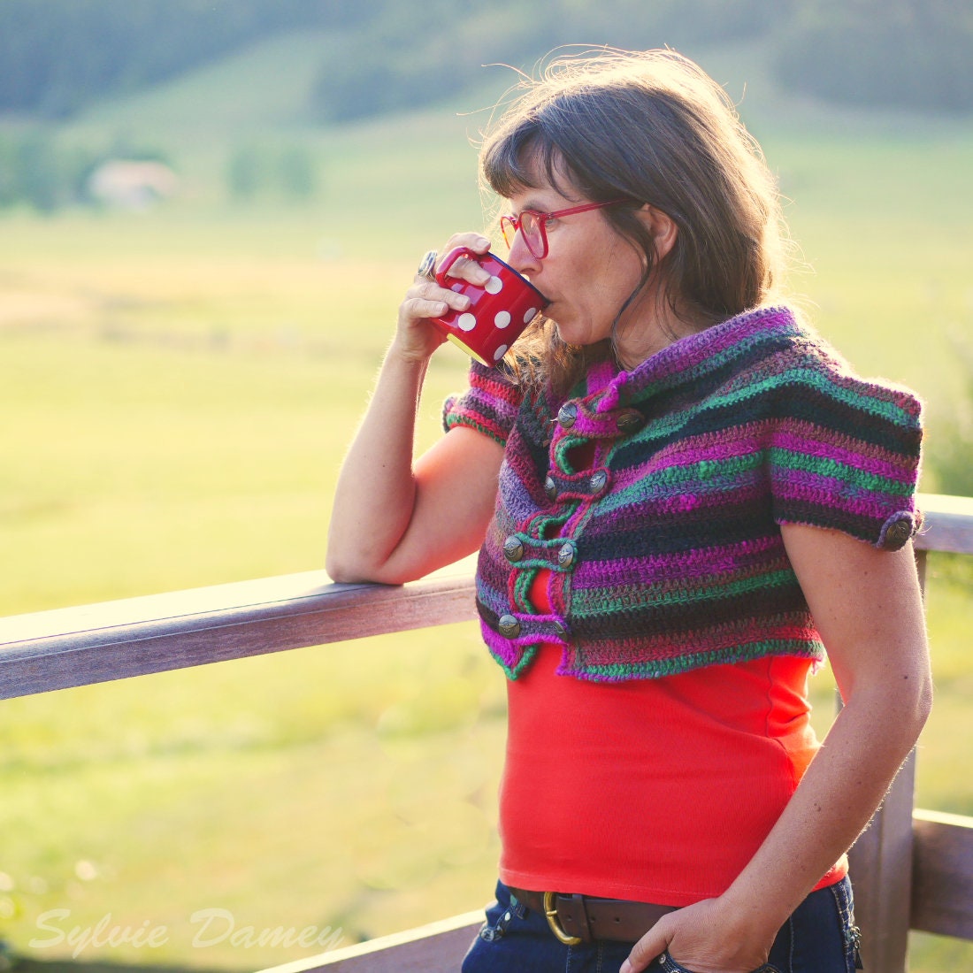 CROCHET PATTERN: Epaulettes Cropped Bolero for Women | Etsy