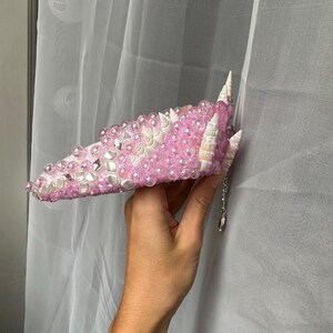 SEASHELL Crown Pink Barbie Mermaid Party Wedding Bachelorette Headpiece ...