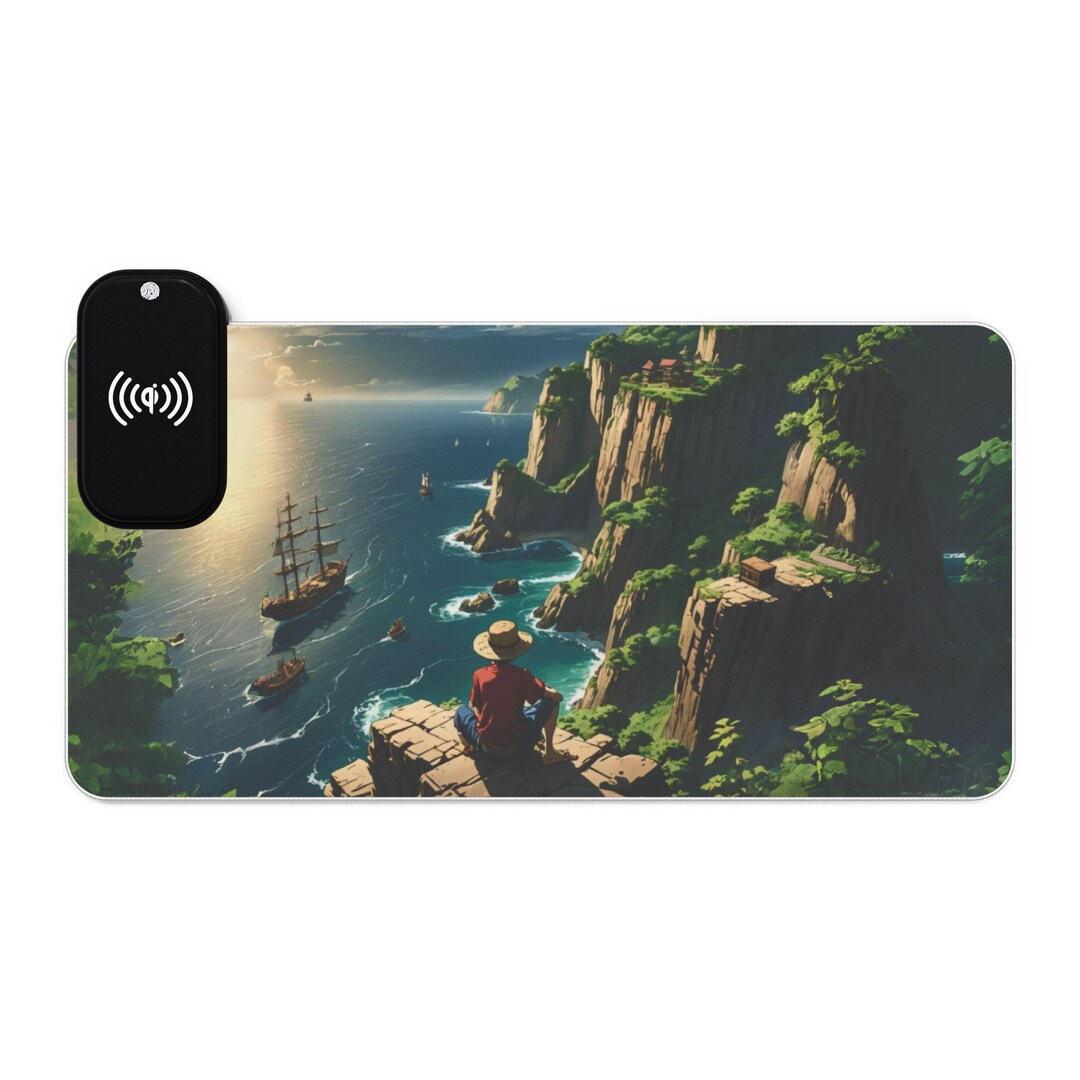 King of the Pirates Illuminated Gaming Mouse Pad, LED Light, Wireless ...