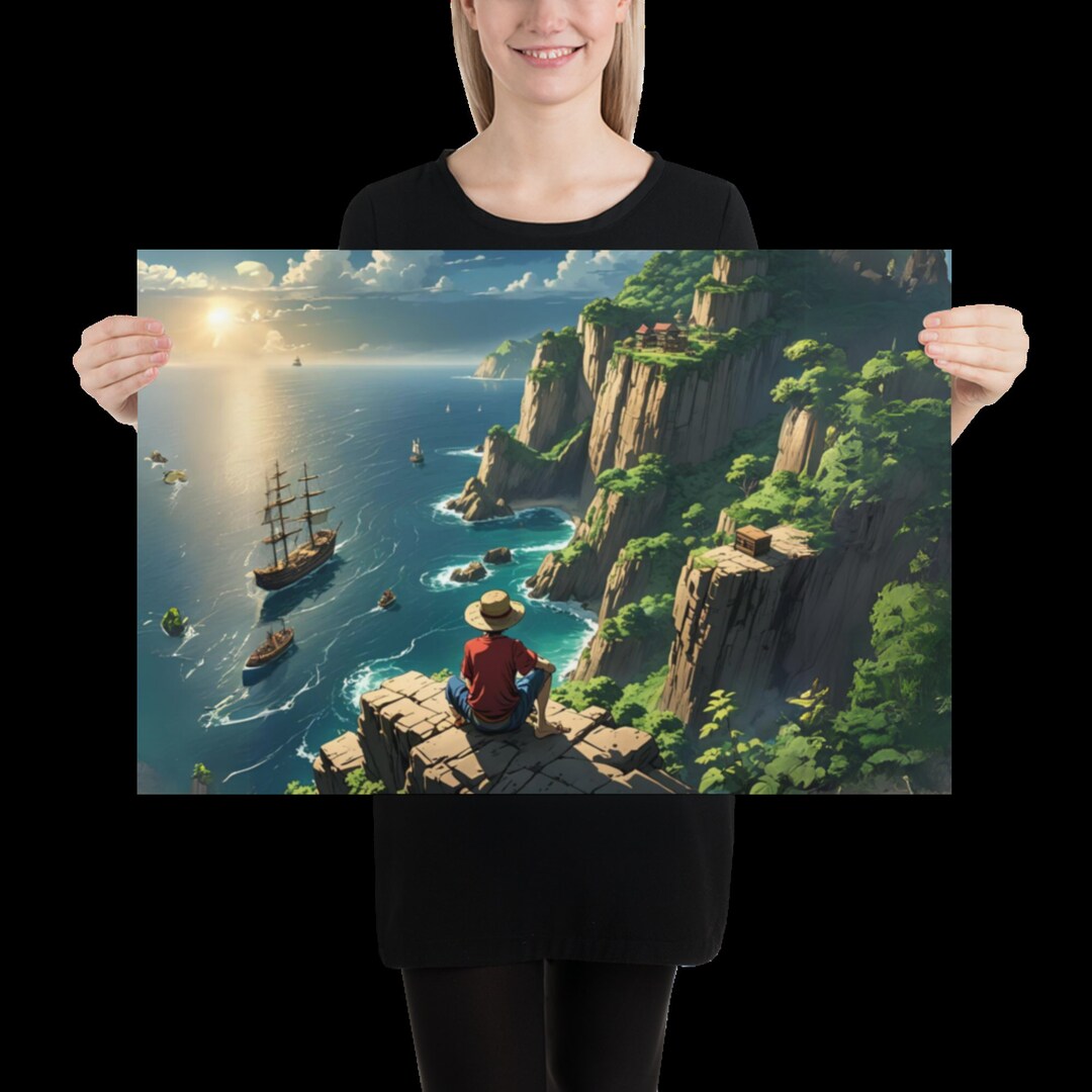 Sunset Serenade: One Piece Monkey D. Luffy Poster - Etsy UK