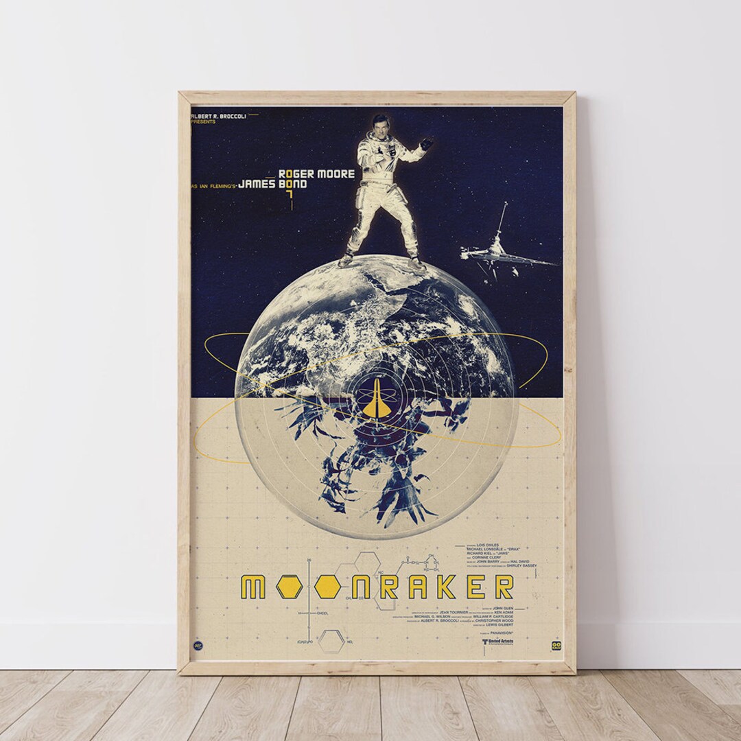Moonraker Movie Poster/ Vintage Poster / Wall Art Poster / Film Fan Collectibles / Home Decor ...
