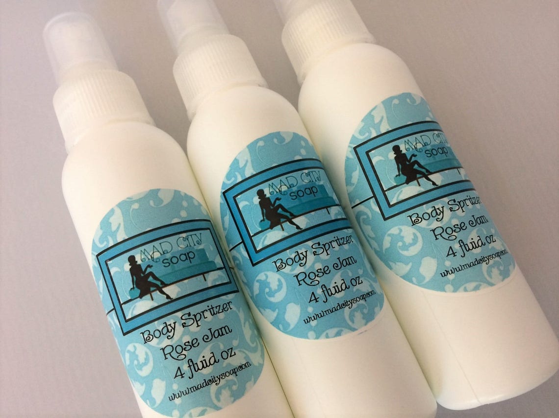 4 Oz Body Spritzer Moisturizing Body Spray Custom Scented - Etsy