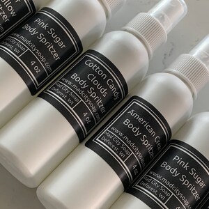 4 Oz Body Spritzer Moisturizing Body Spray Custom Scented - Etsy
