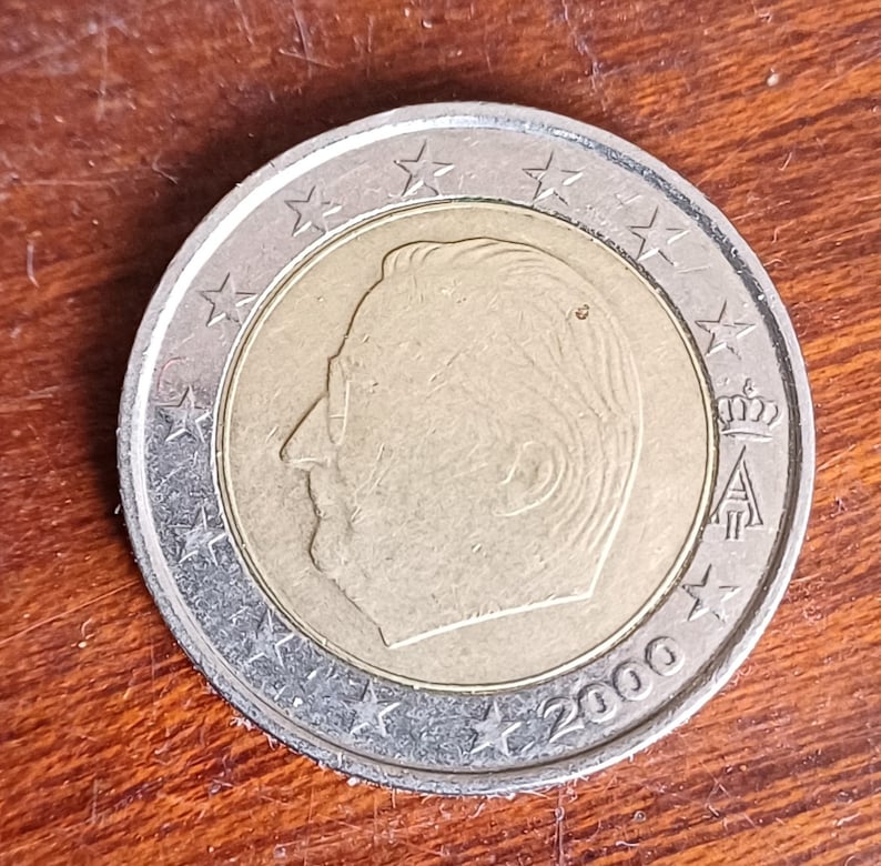 2 Euro Rare Coin 2000 Belgium Albert II. - Etsy