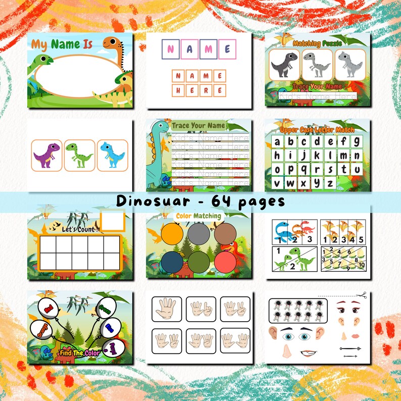 Kids Busy Books Templates Bundle Toddler Printable Learning Book ...