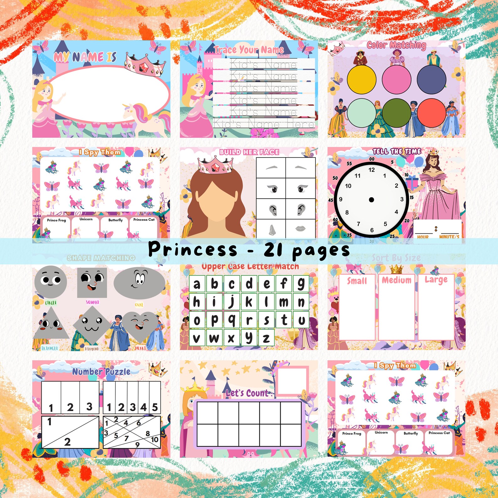 Kids Busy Books Templates Bundle Toddler Printable Learning Book ...