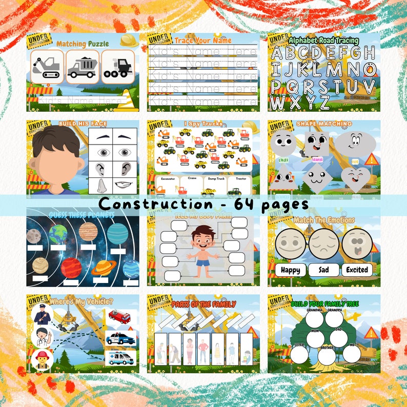 Kids Busy Books Templates Bundle Toddler Printable Learning Book ...