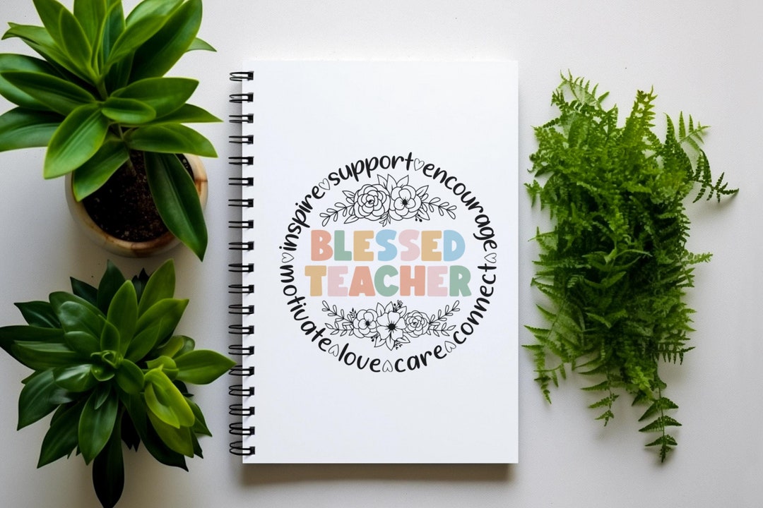 Blessed Teacher Spiral Notebook - Ruled Line, Teacher Notebook, Teach ...
