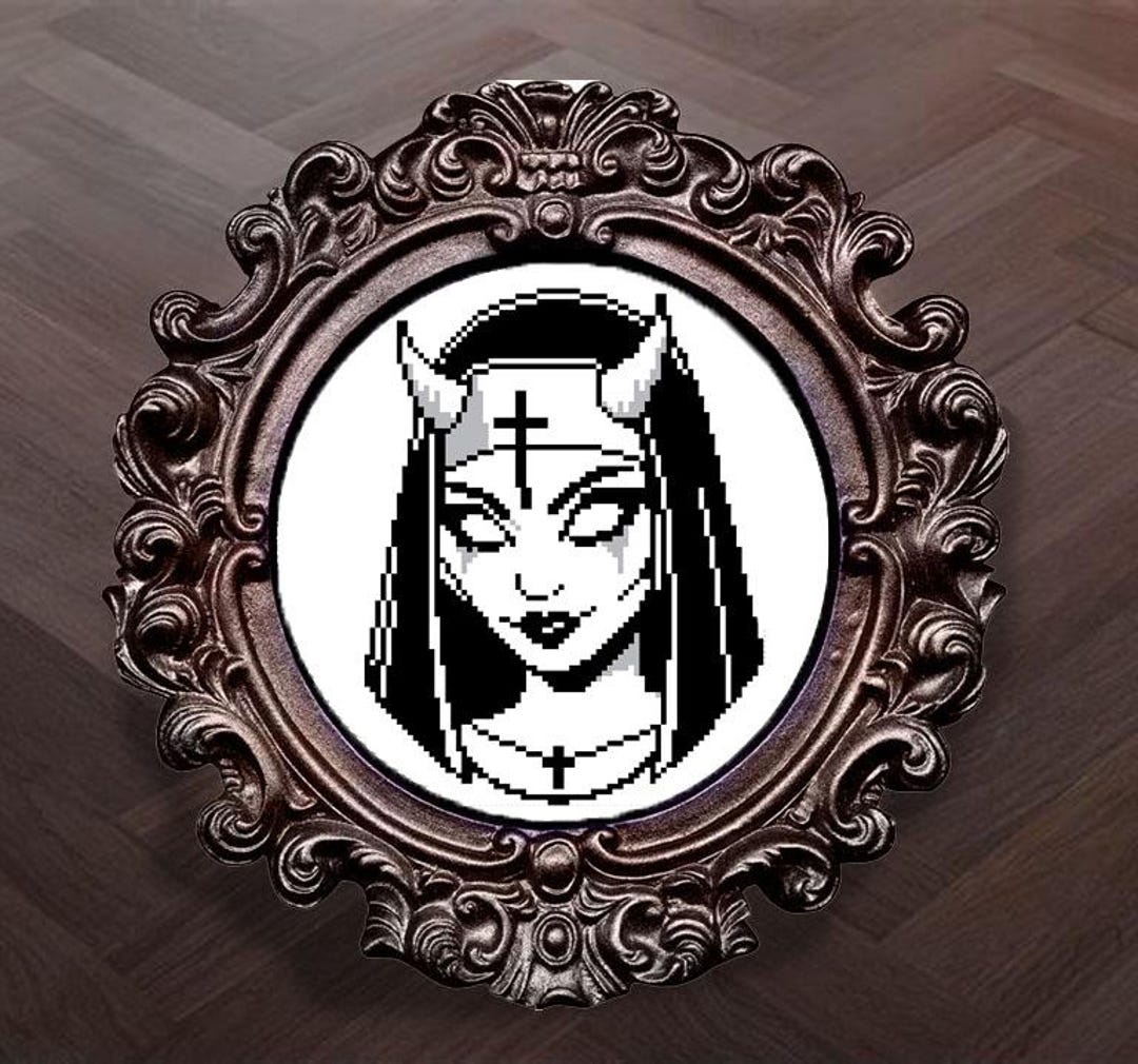 PDF PATTERN Cross Stitch the Nun - Etsy