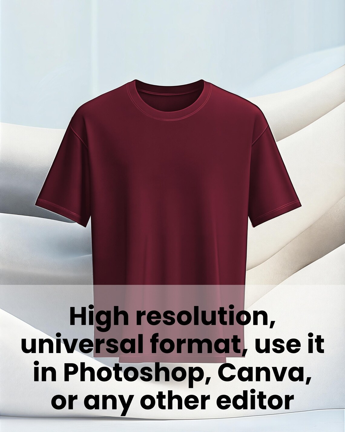 Bella Canvas 3001 Maroon Color T-shirt Mockup, Bella Canvas Unisex T ...