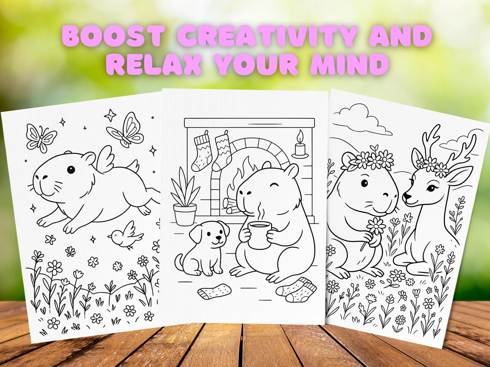 Cute Capybara Coloring Pages – 50 Fun Printable Sheets for Kids ...