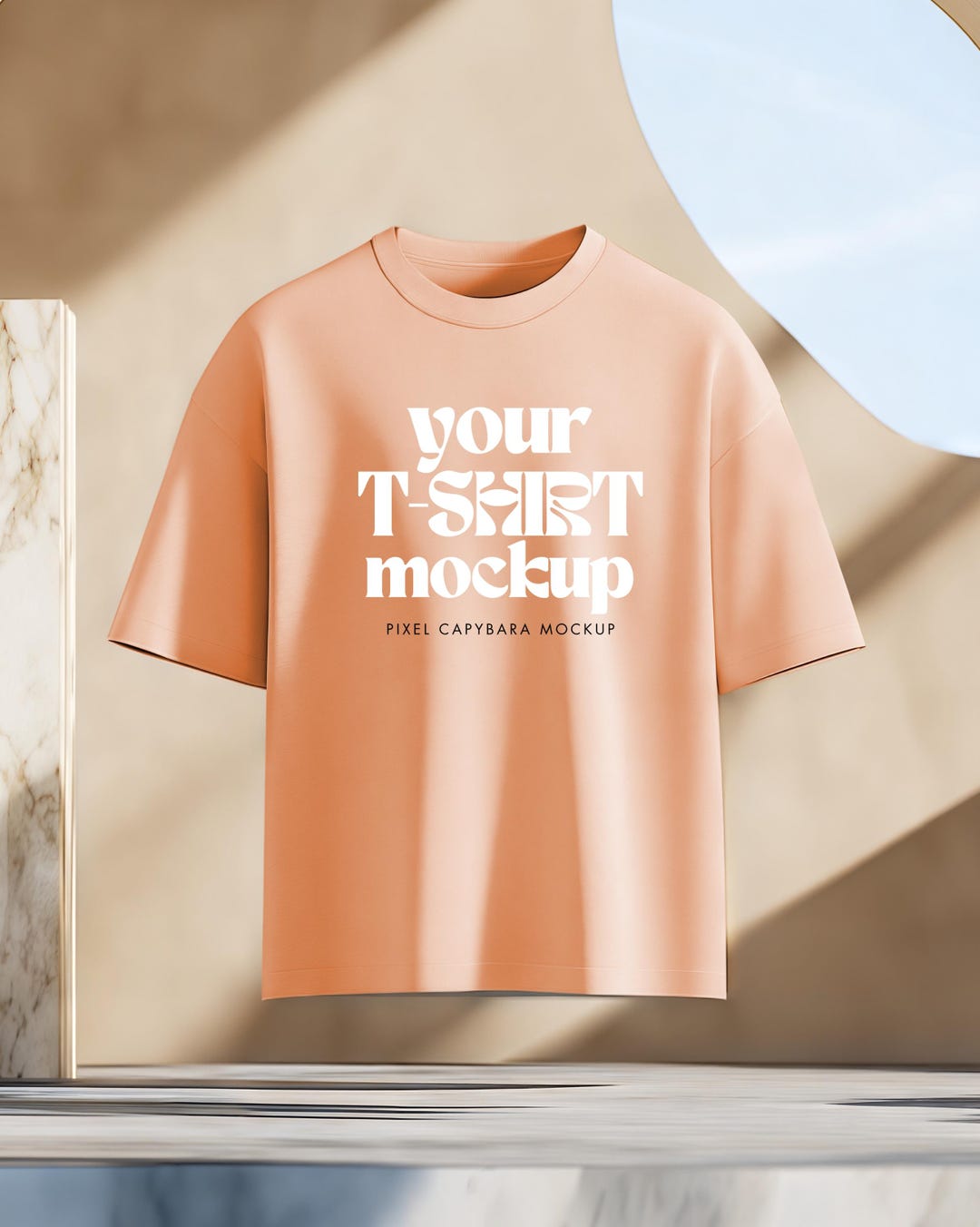 Bella Canvas 3001 Peach Color T-shirt Mockup, Bella Canvas Unisex T ...