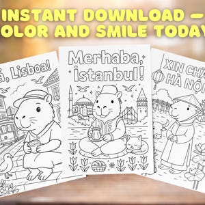 Cute Capybara Coloring Pages | World Travel Adventure | Printable ...