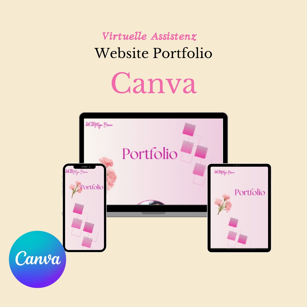 Portfolio Template Website Template German Canva - Etsy