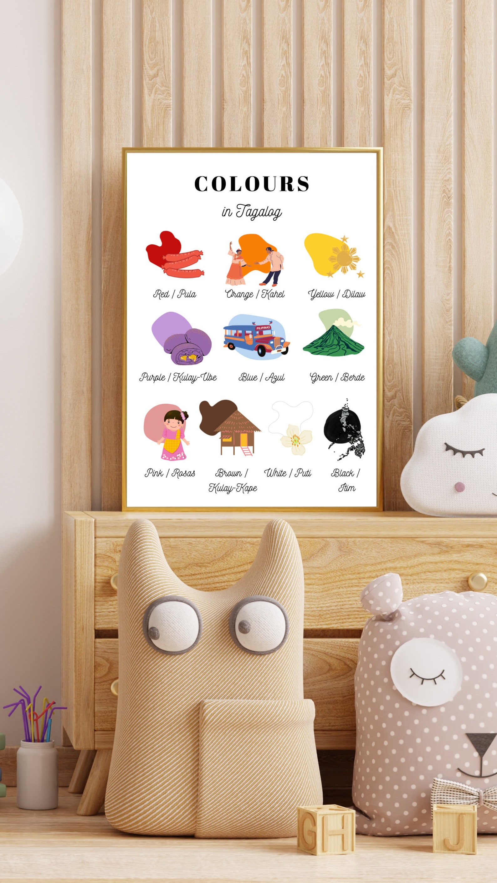 Printable Filipino Kids Colour Chart Instant Download - Etsy
