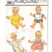 Simplicity 8417 Baby Doll Clothes 80s Vintage Sewing Pattern Uncut Size ...